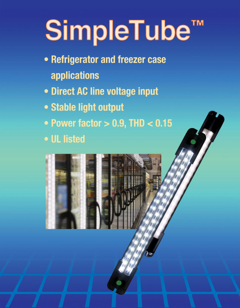 SimpleTube LED Cooler Door Lights, Refrigerated Case Display Lighting